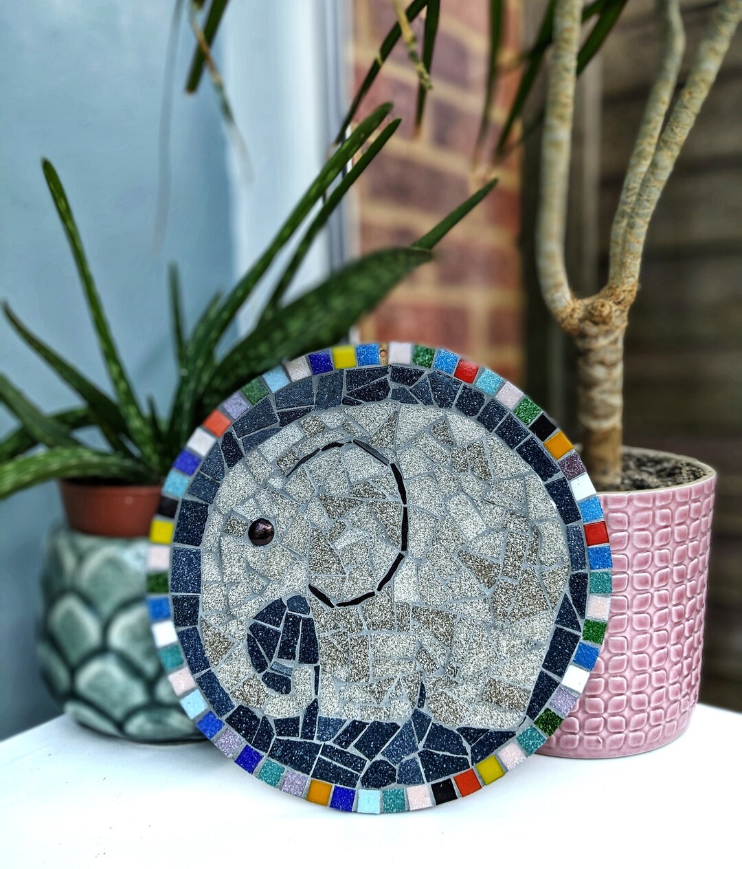 Elephant Mosaic Kit, Grey Baby African Elephant, Make Your Own, Craft ...