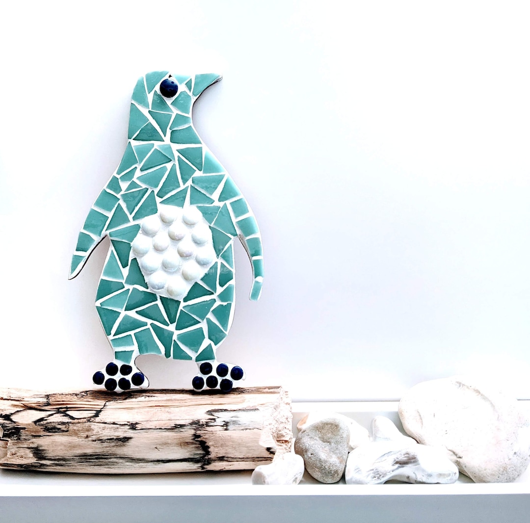 Penguin, Mosaic Kit, DIY Craft Kit, Make Your Own, Animal Craft ...