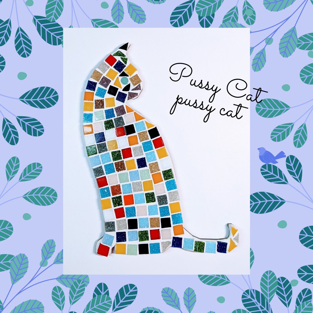 Cat Mosaic Kit DIY Craft Kit for Adults and Children | Etsy