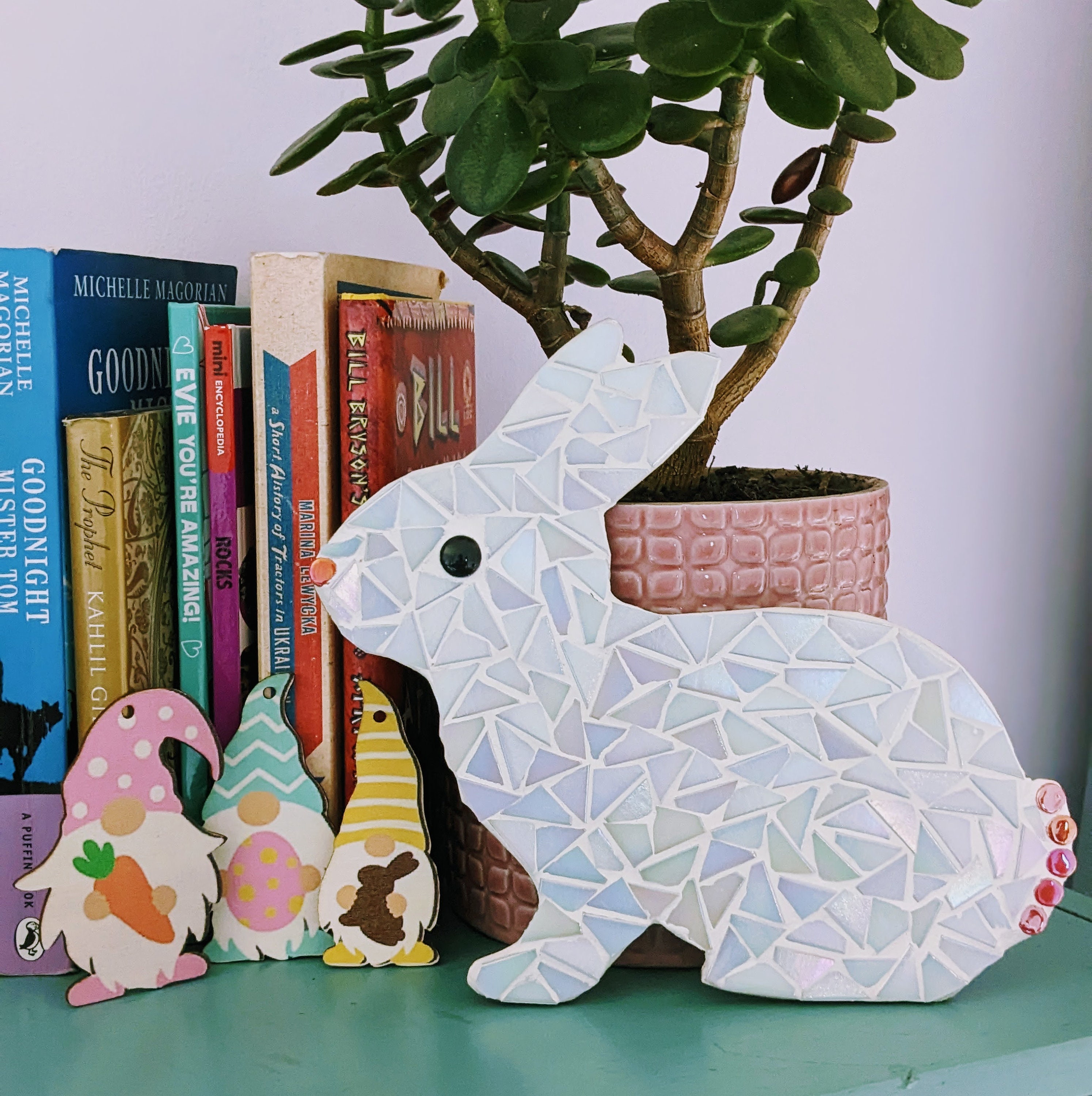 Iridescent Bunny, Mosaic Kit, DIY Easter Craft, Make Your Own, Animal ...