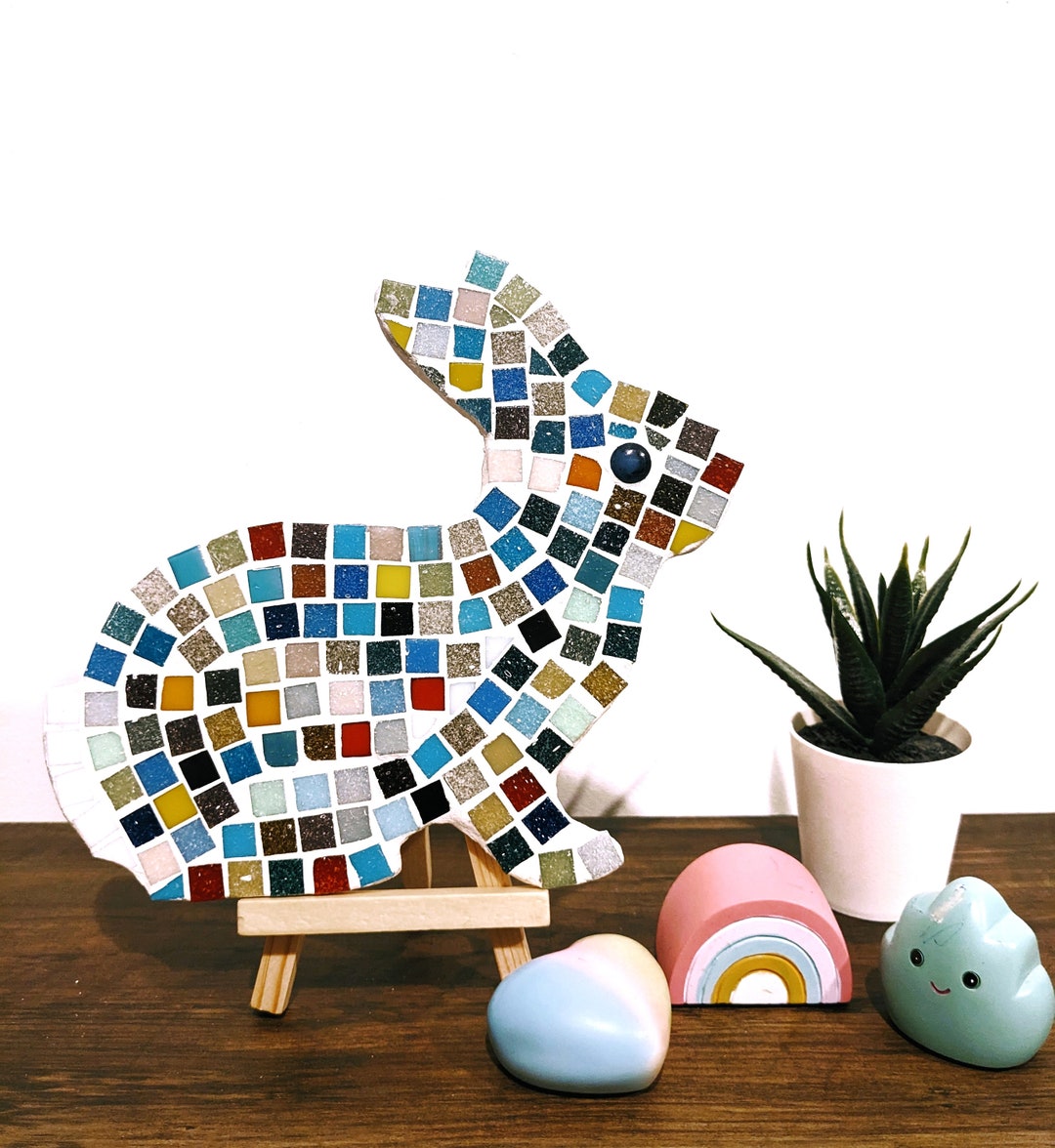 Bunny Rabbit Mosaic Kit, Multicoloured Bunny, Make Your Own, Craft Box ...