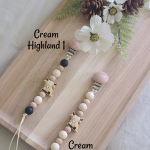 Highland Cow Pacifier Clip | Farm Pacifier Clip | Cow Dummy Clip | Cow ...
