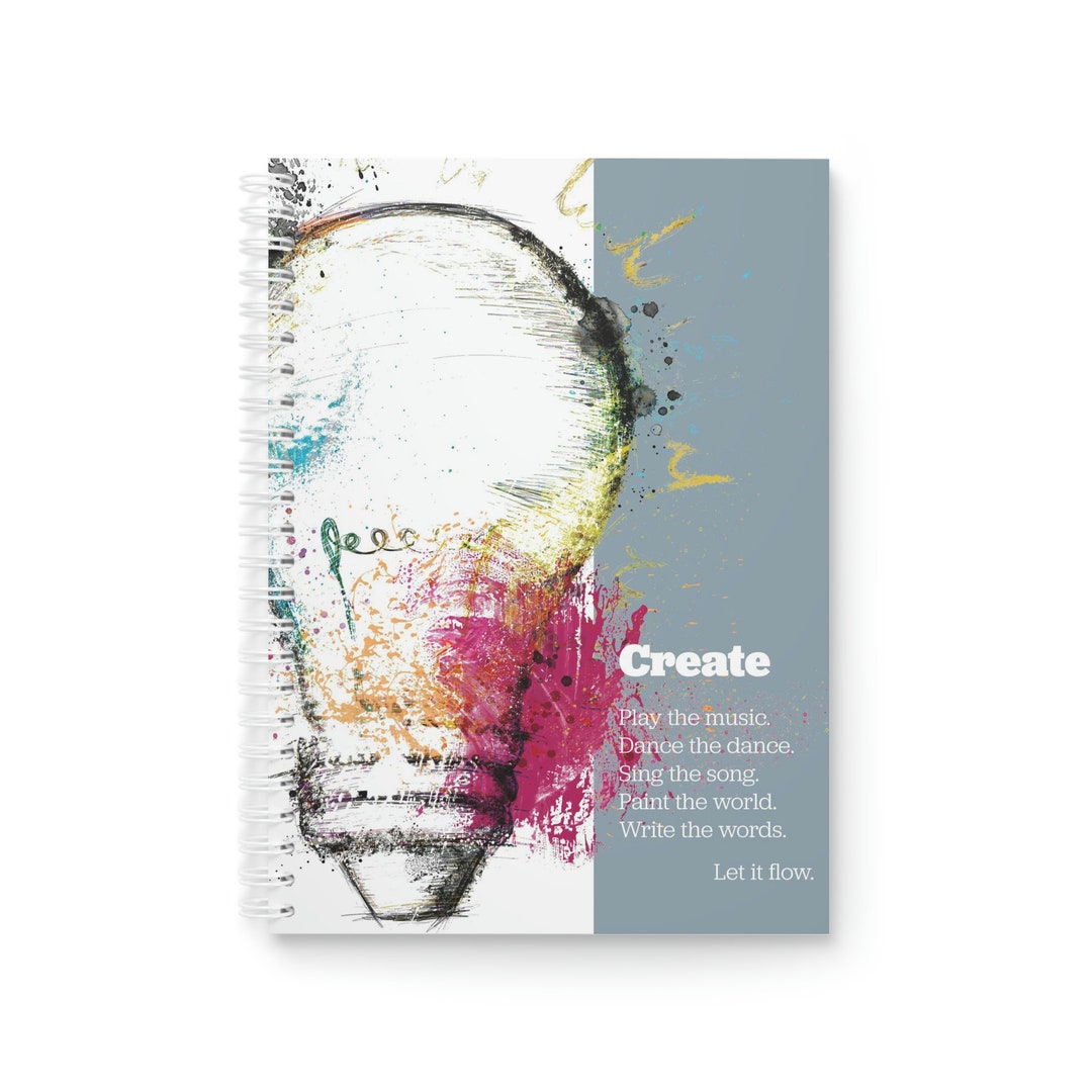 Spiral Notebook - Inspirational Poem "create" - Etsy