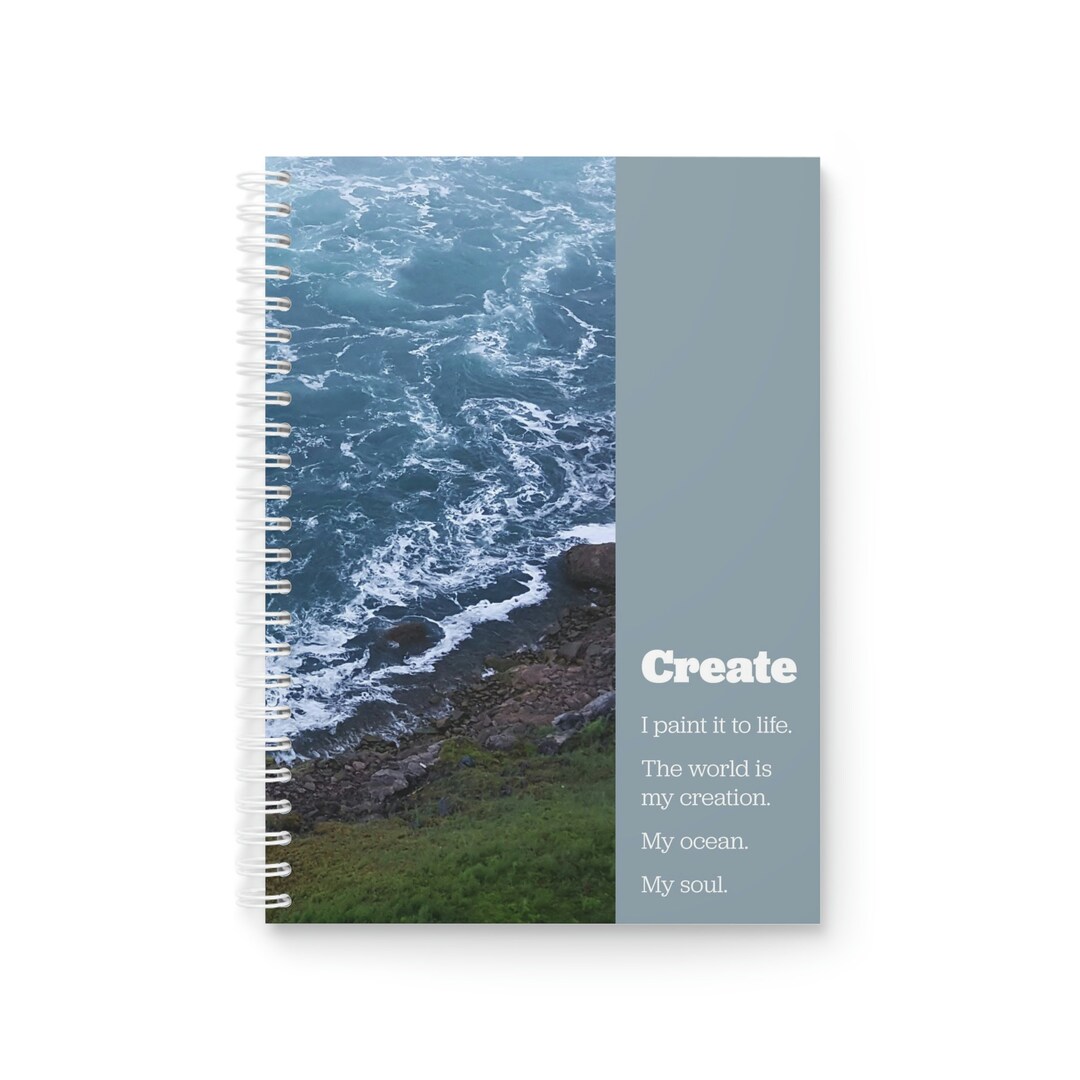 Spiral Notebook - Inspirational Poem "create" - Etsy