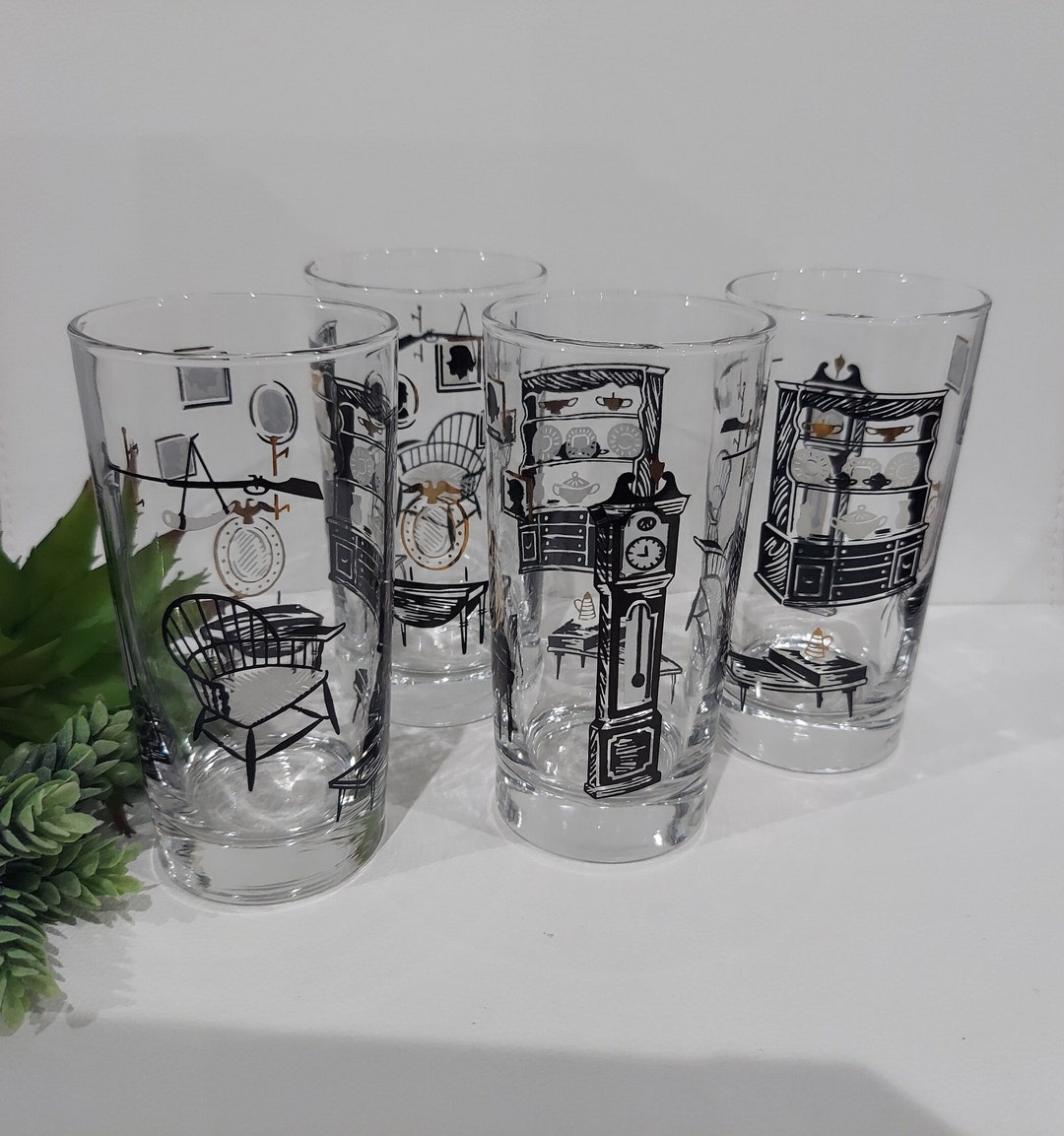 Set of 4 Libbey Colonial Homestead Highball Glasses - Etsy