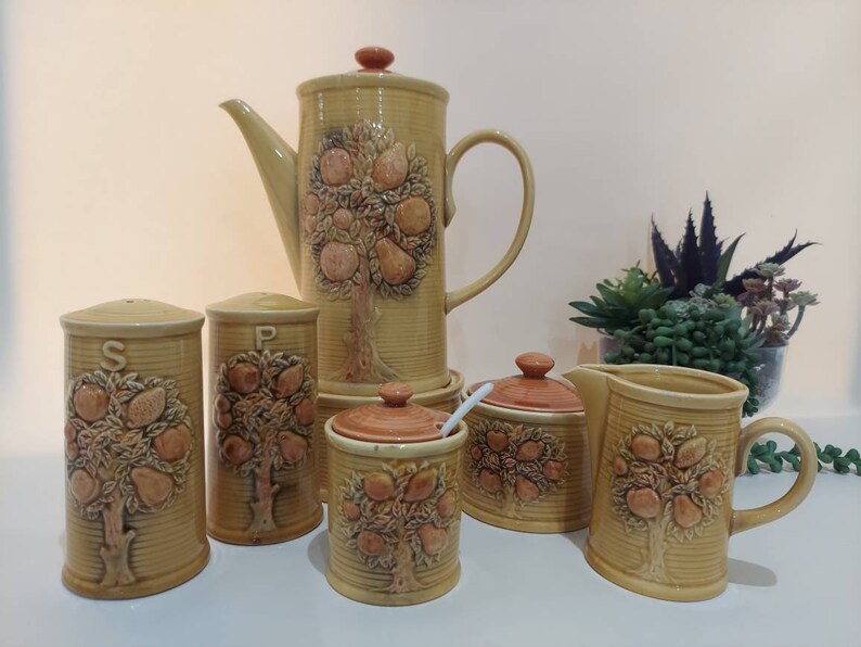 Vintage 11 Pc Shafford Japan Friut Tree Condiment and Tea - Etsy