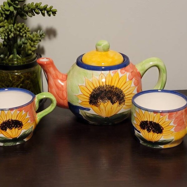 Sunflower Teapot - Etsy