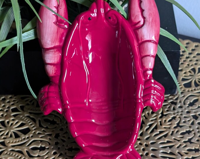 Adorable Boston Warehouse Figural Lobster Ceramic Dish/ Spoon Rest/soap ...