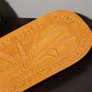 Heavy-duty Holland Mold Glazed Ceramic Oval 13" 'daily Bread' Serving ...