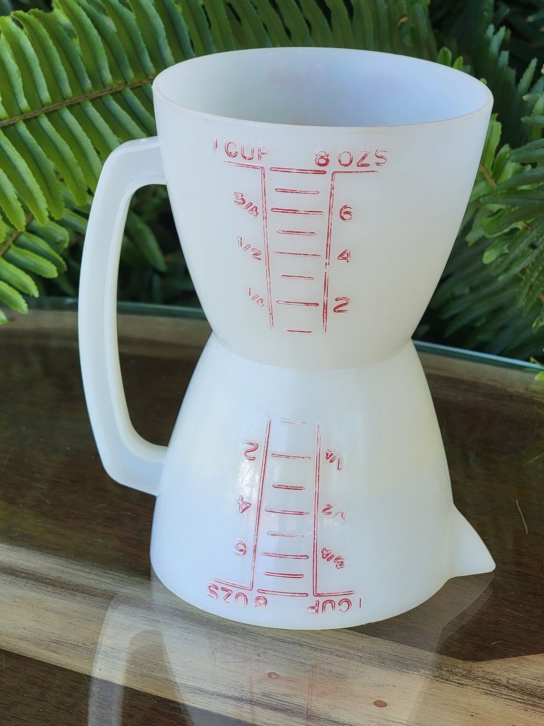Vintage MCM Tupperware Wet and Dry 8oz Double Measuring Cup, Classic ...