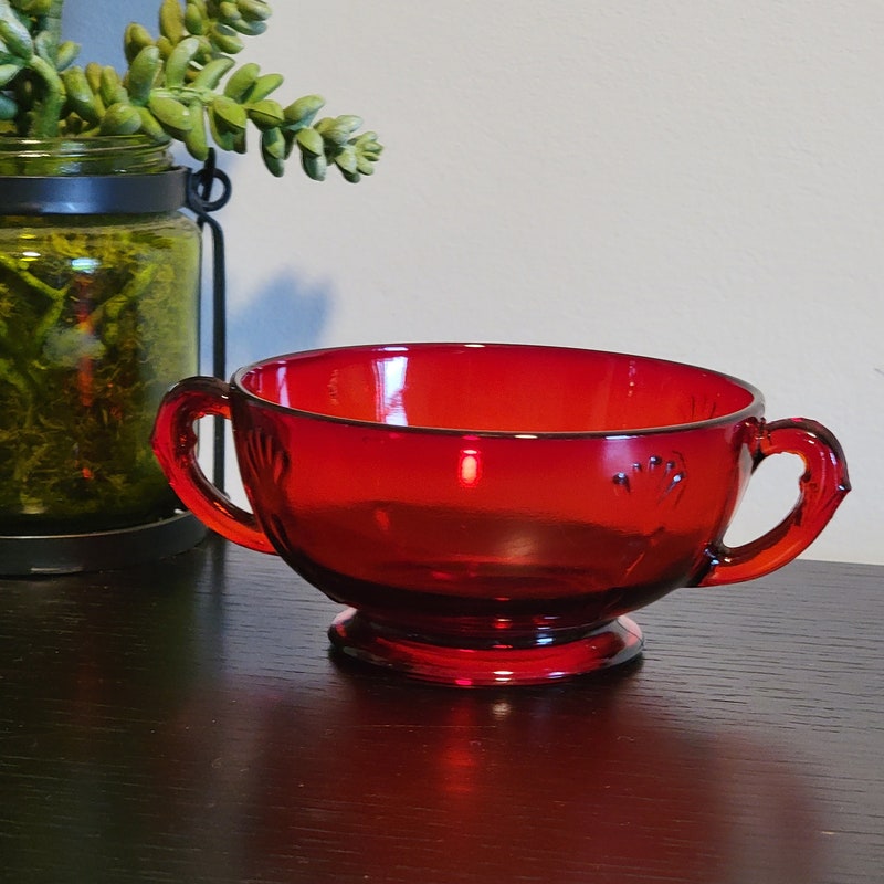 Red Depression Glass - Etsy