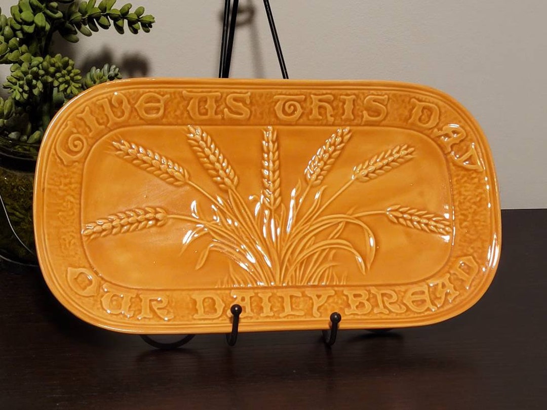 Heavy-duty Holland Mold Glazed Ceramic Oval 13" 'daily Bread' Serving ...