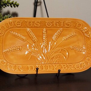 Heavy-duty Holland Mold Glazed Ceramic Oval 13" 'daily Bread' Serving ...