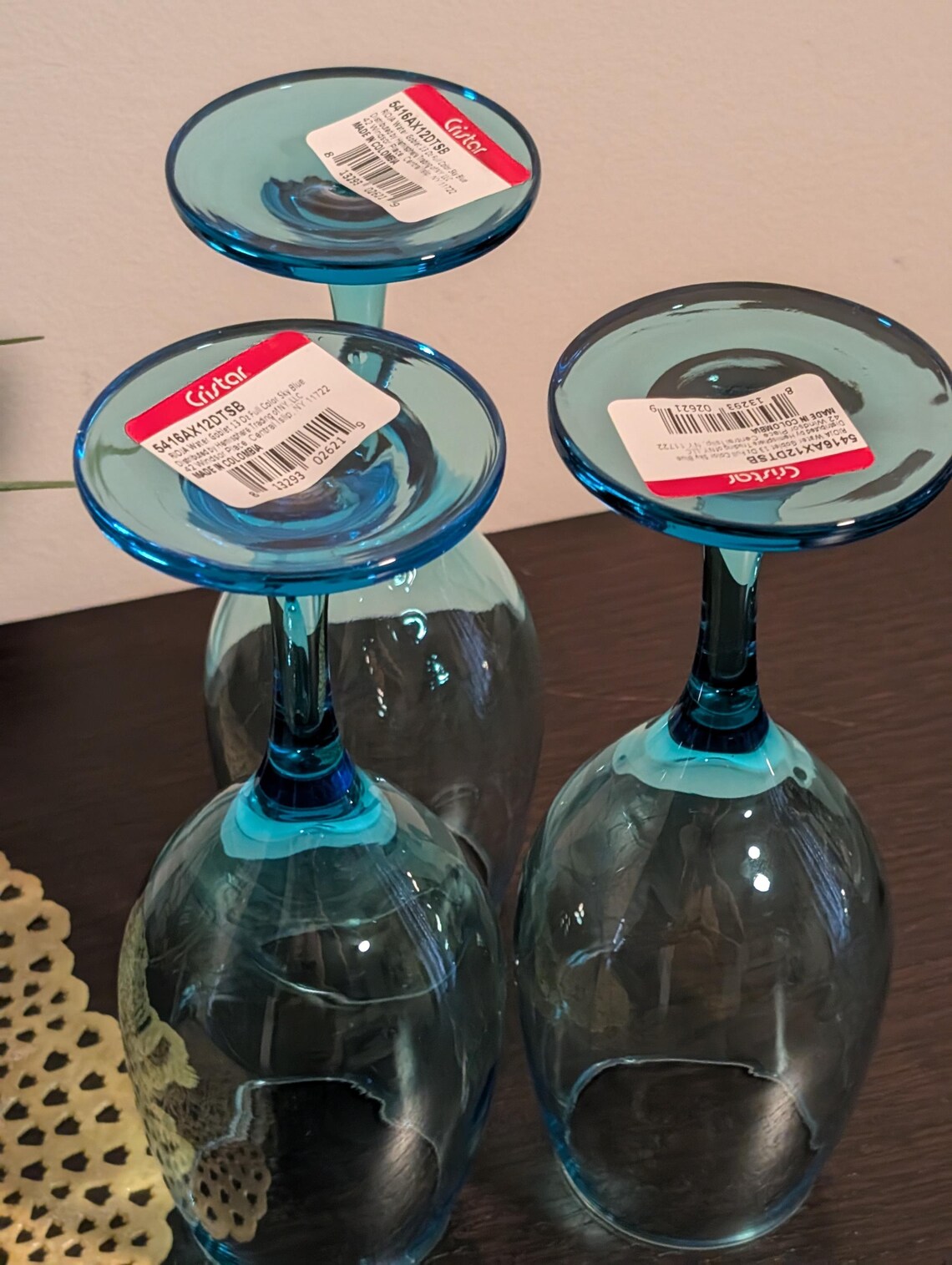 Awesome Cristar Rioja Electric Blue 13oz Water Goblet Set of 3 ...