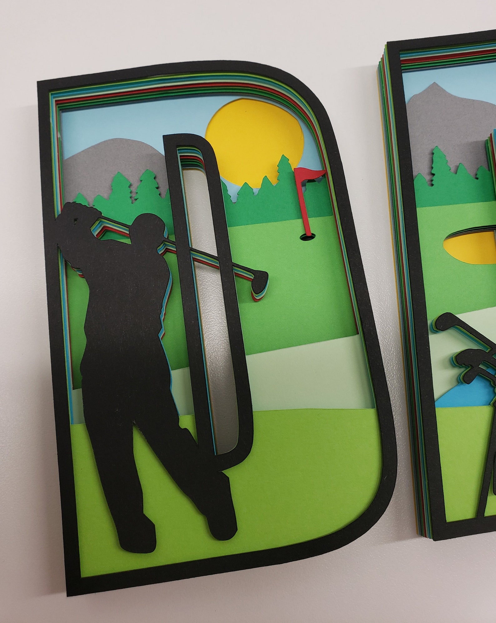 Layered Dad Golf SVG 3D Dad Golf SVG Dad Golf Mandala | Etsy