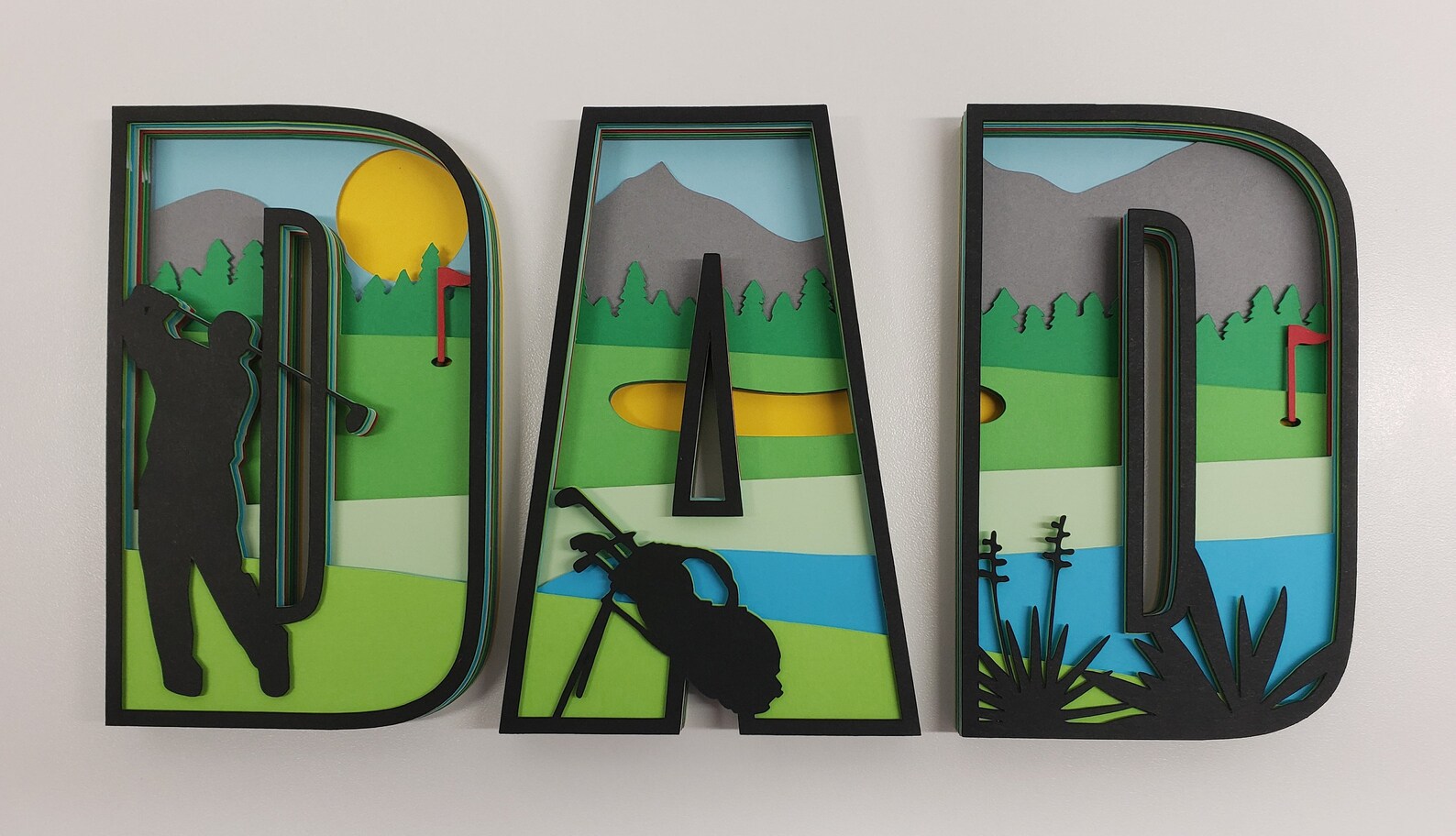 Layered Dad Golf SVG 3D Dad Golf SVG Dad Golf Mandala | Etsy