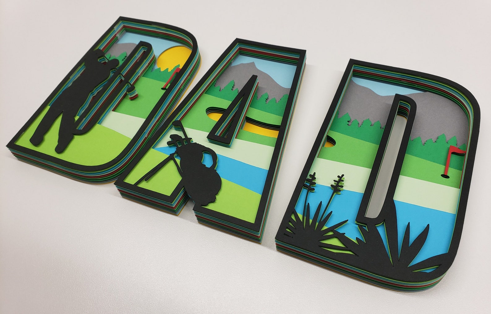 Layered Dad Golf SVG 3D Dad Golf SVG Dad Golf Mandala | Etsy