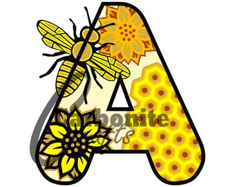 Honey Bee Alphabet - Etsy