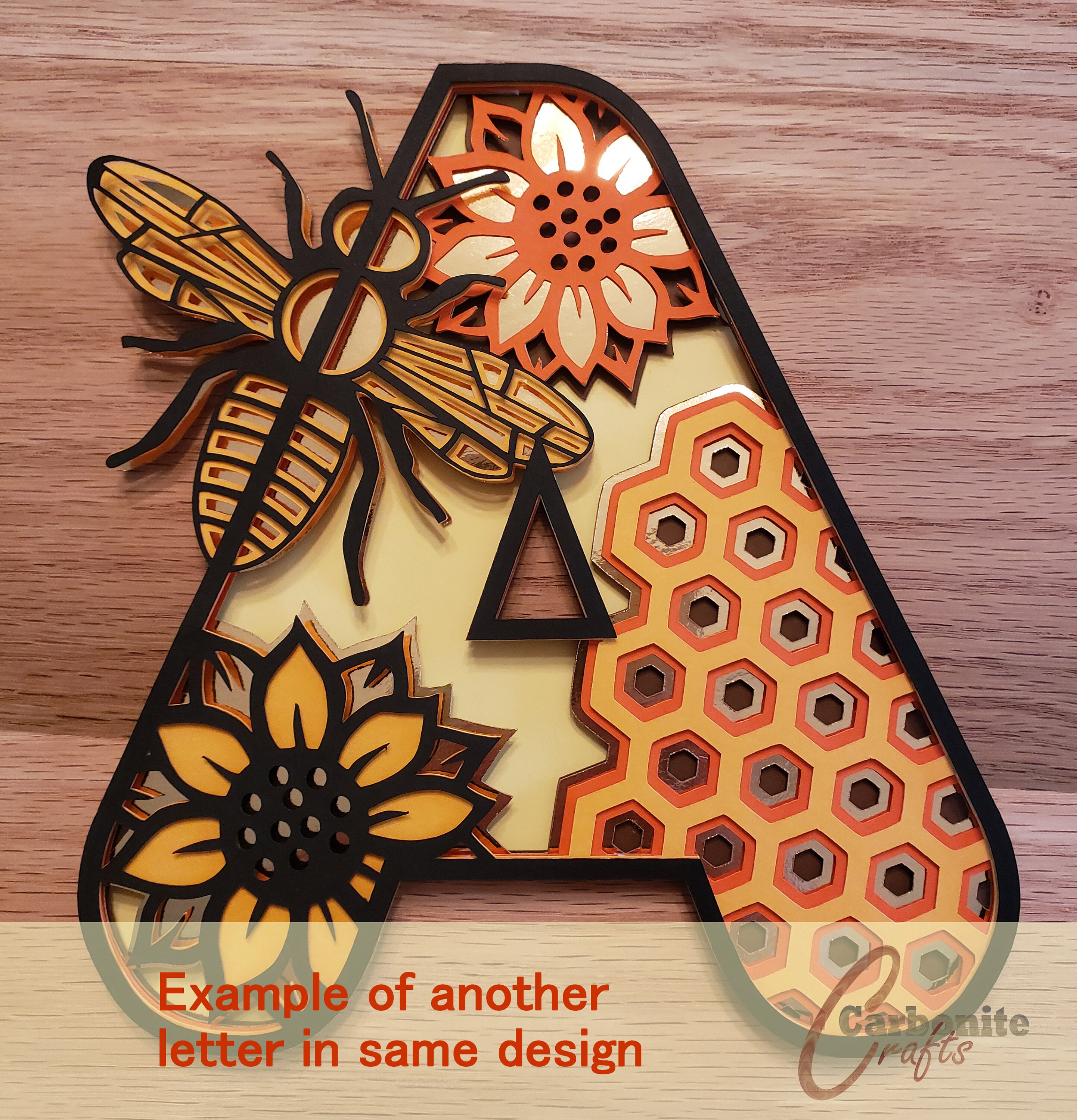 3D Layered Alphabet Mandala Multi Layer Letter L in Honey - Etsy