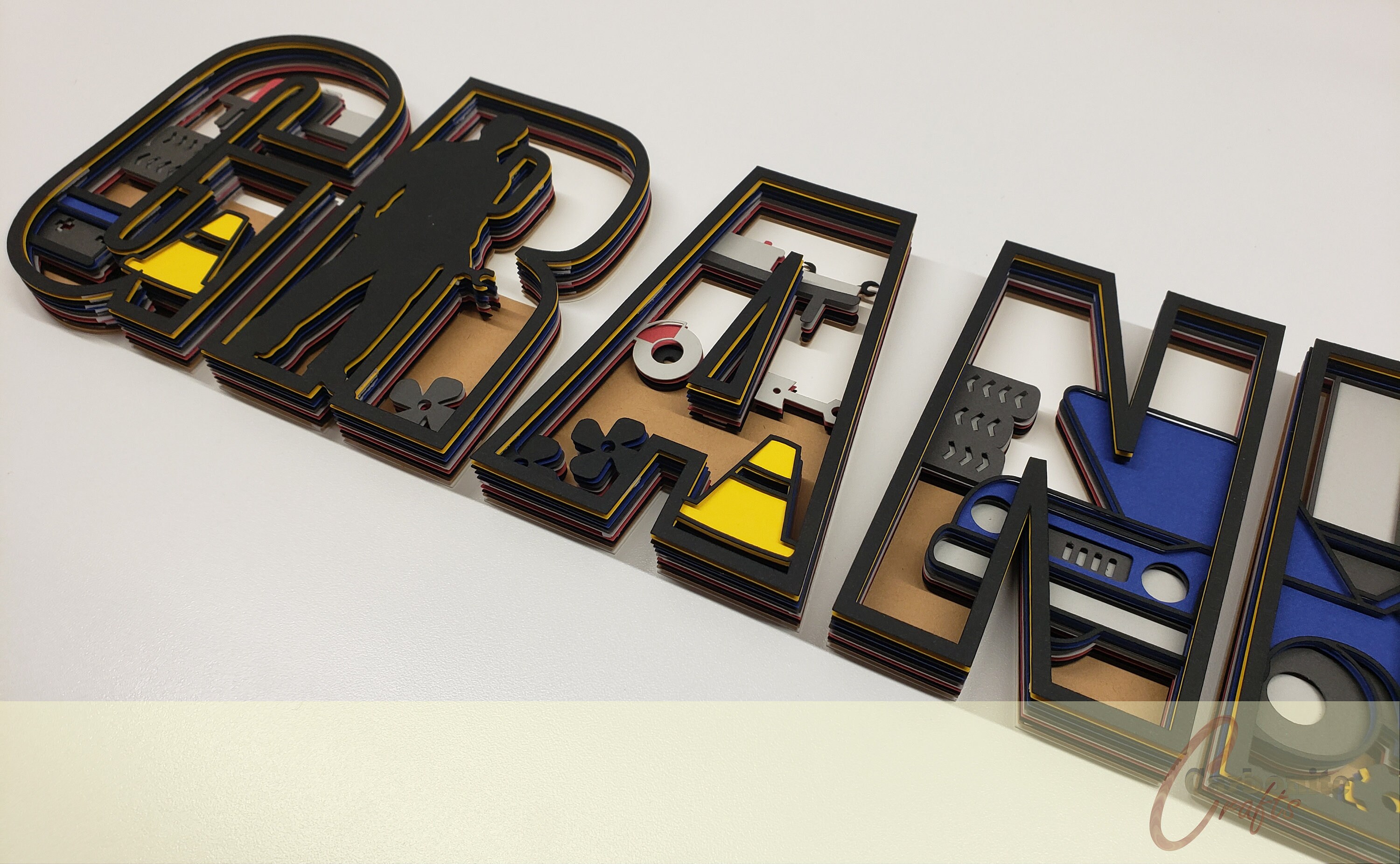 3D Layered Mandala Multi-layer Letters in GRANDPA and - Etsy