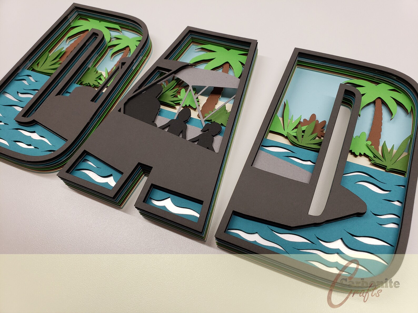 Layered Dad Boat SVG 3D Dad Boat SVG Dad Boat at the Beach - Etsy Canada