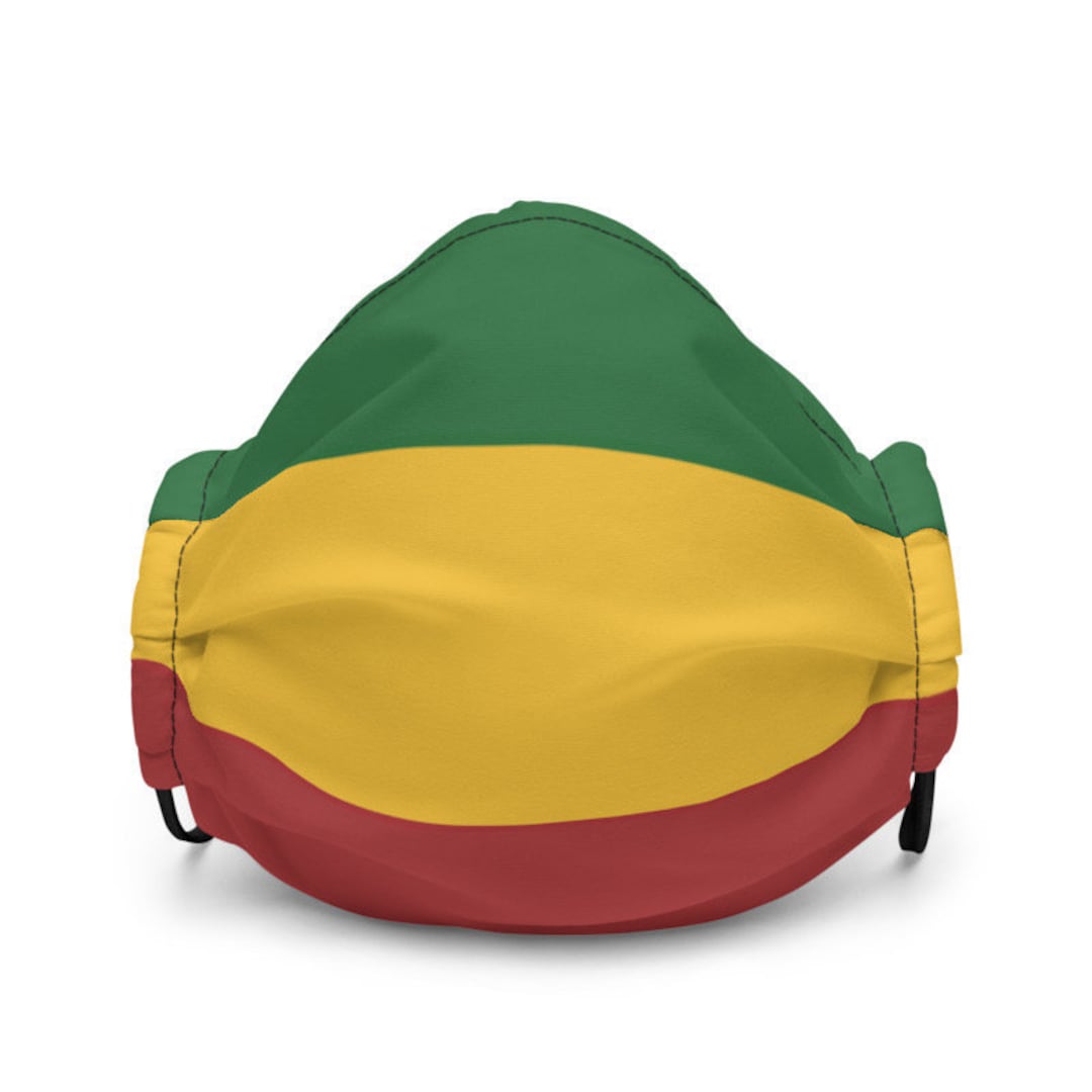 Ethiopian Face Mask, Habesha Face Mask, Ethiopian Flag Mask, Rasta Face ...