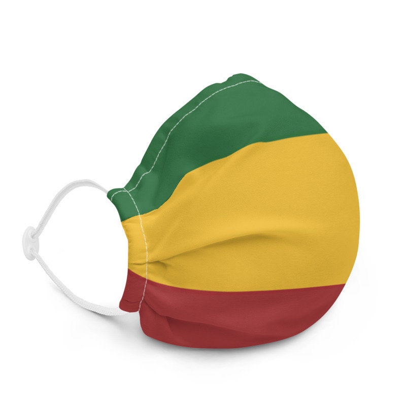 Ethiopian Face Mask, Habesha Face Mask, Ethiopian Flag Mask, Rasta Face ...