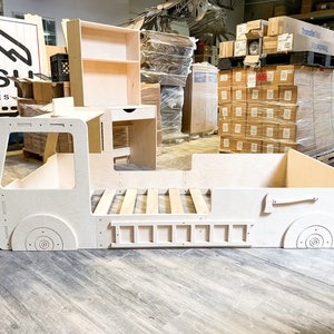 Fire Engine Floor Bed for Child Children’s Truck Bed Toddler Fire ...