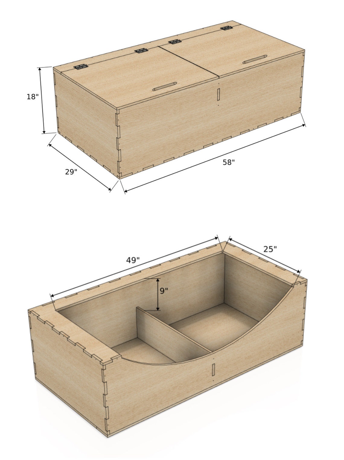Custom Skoolie Storage Bench – Baltic Birch Plywood Camper Van Seating ...