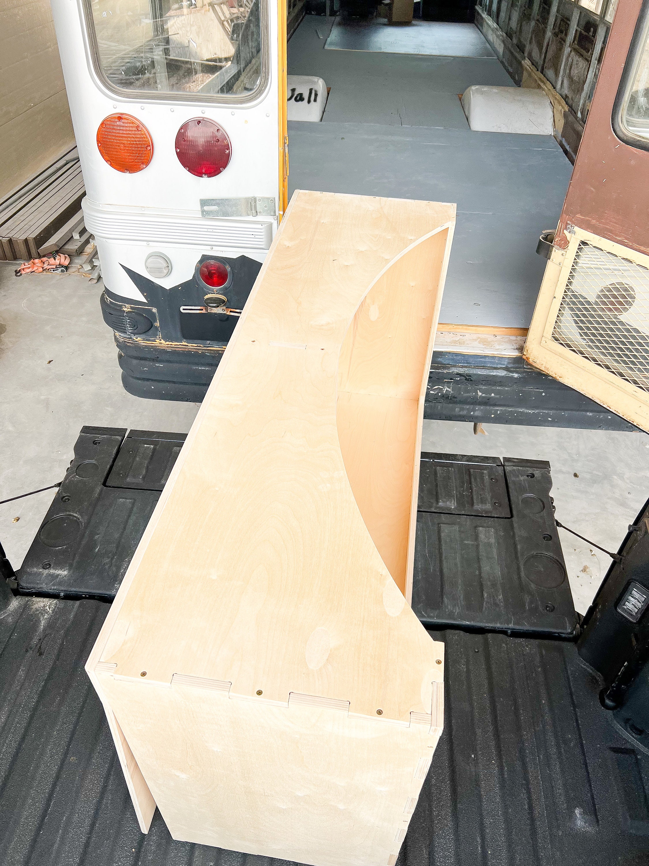 Custom Skoolie Storage Bench – Baltic Birch Plywood Camper Van Seating ...