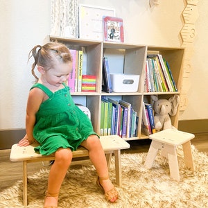 Montessori Wooden Toddler Bench, Playroom Stool, Kids Furniture - Etsy