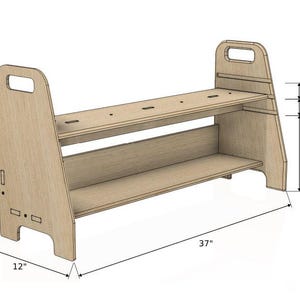 Adjustable Montessori Toddler Bench for Playroom Montessori Play ...