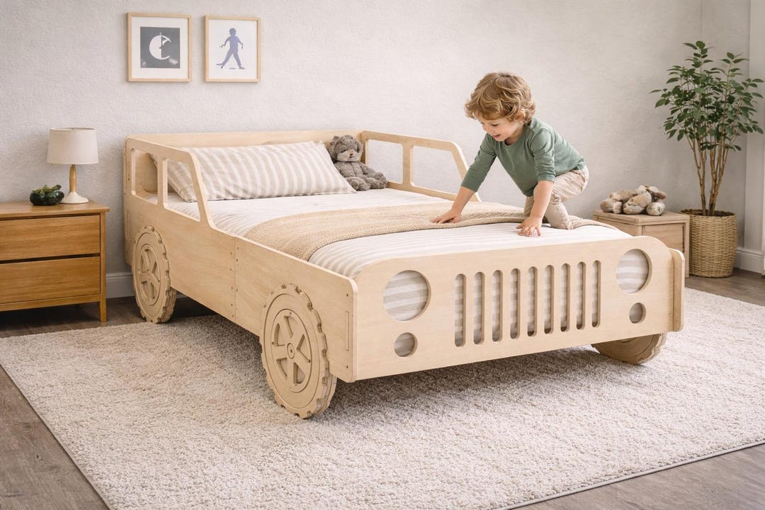 Toddler Floor Bed Truck Style Kids Car Bed Off-road 4x4 Truck Inspired ...
