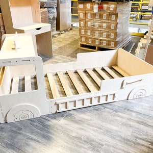 Fire Engine Floor Bed for Child Children’s Truck Bed Toddler Fire ...