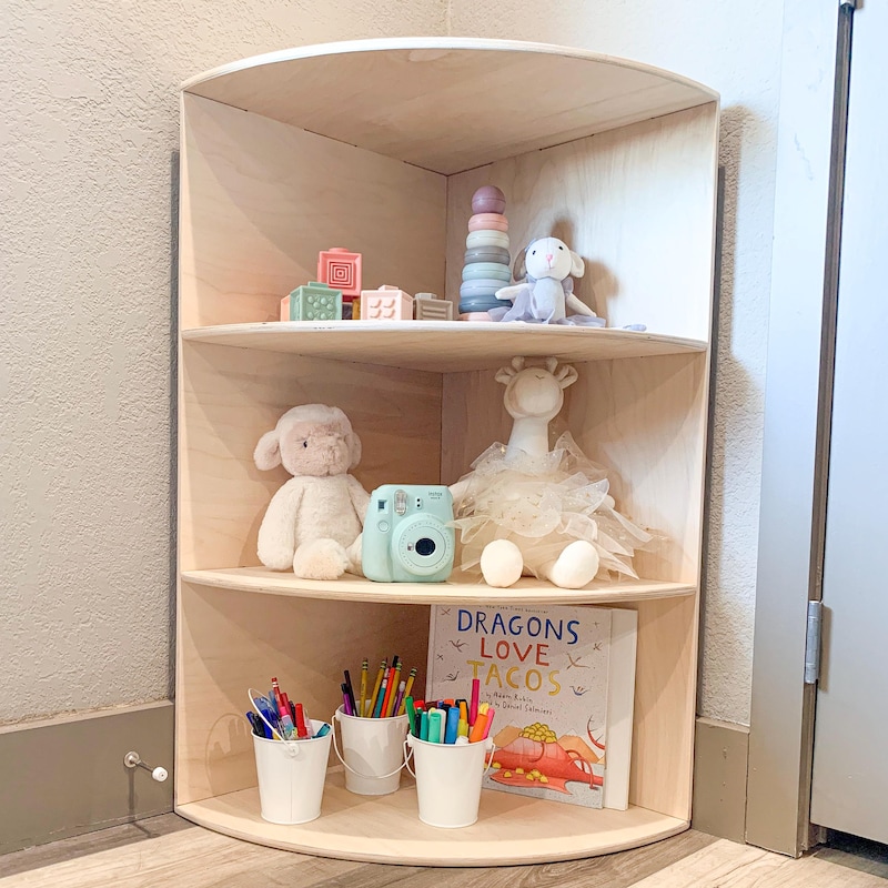 Corner Bookcase - Etsy