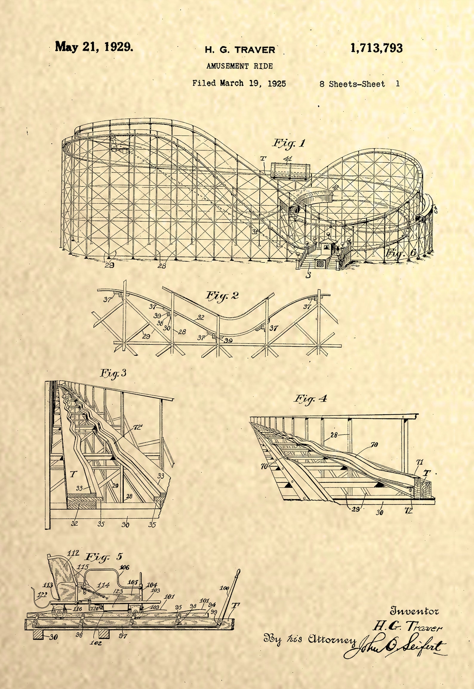 Wooden Roller Coaster Print Files Instant Digital Download | Etsy