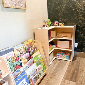 Montessori Toy Shelf Toddler Corner Toy Shelf Montessori Wooden ...
