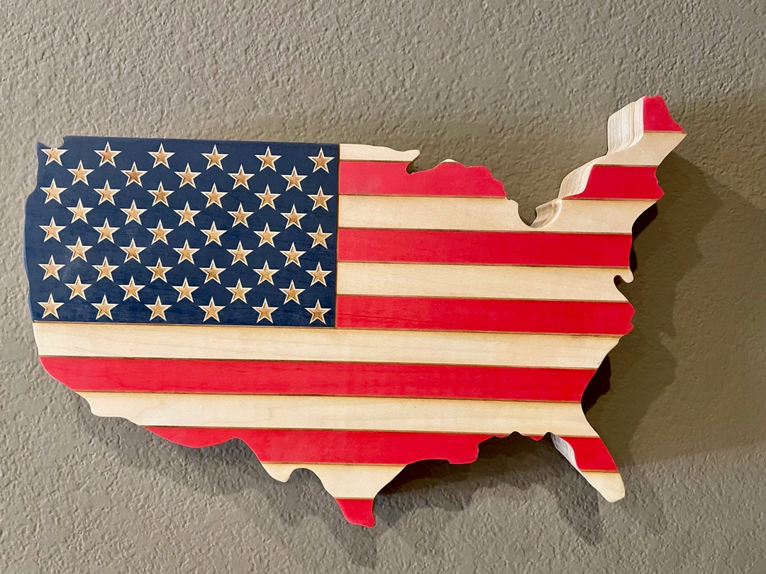 American Flag RFID Hidden Gun Art Safe | Secret Firearm Compartment ...
