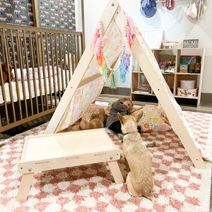 Slumber Party Tent and Tray Set – Baltic Birch Wood Kids Play Tent - Etsy