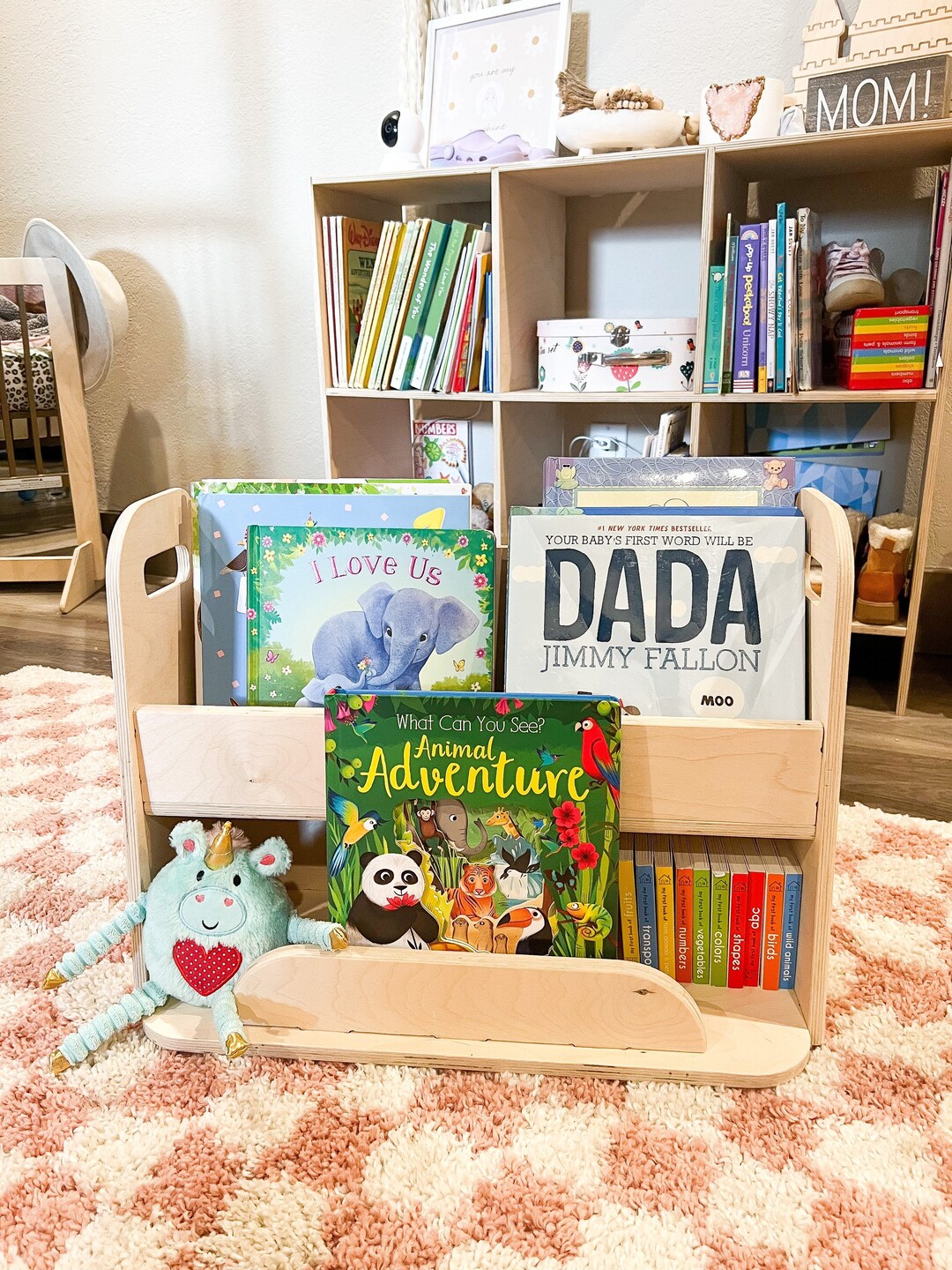 JANINE- Kids Portable Bookshelf – Montessori Bookshelf – Montessori ...
