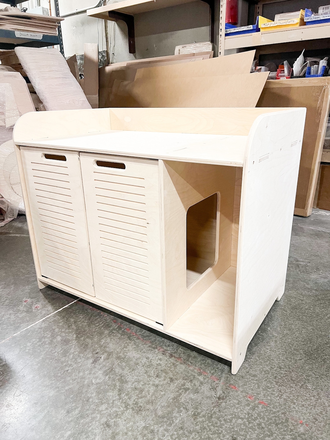 Litter Box Cabinet to Fit Litter Robot 3 and 4 Litter Enclosure Cat Box ...