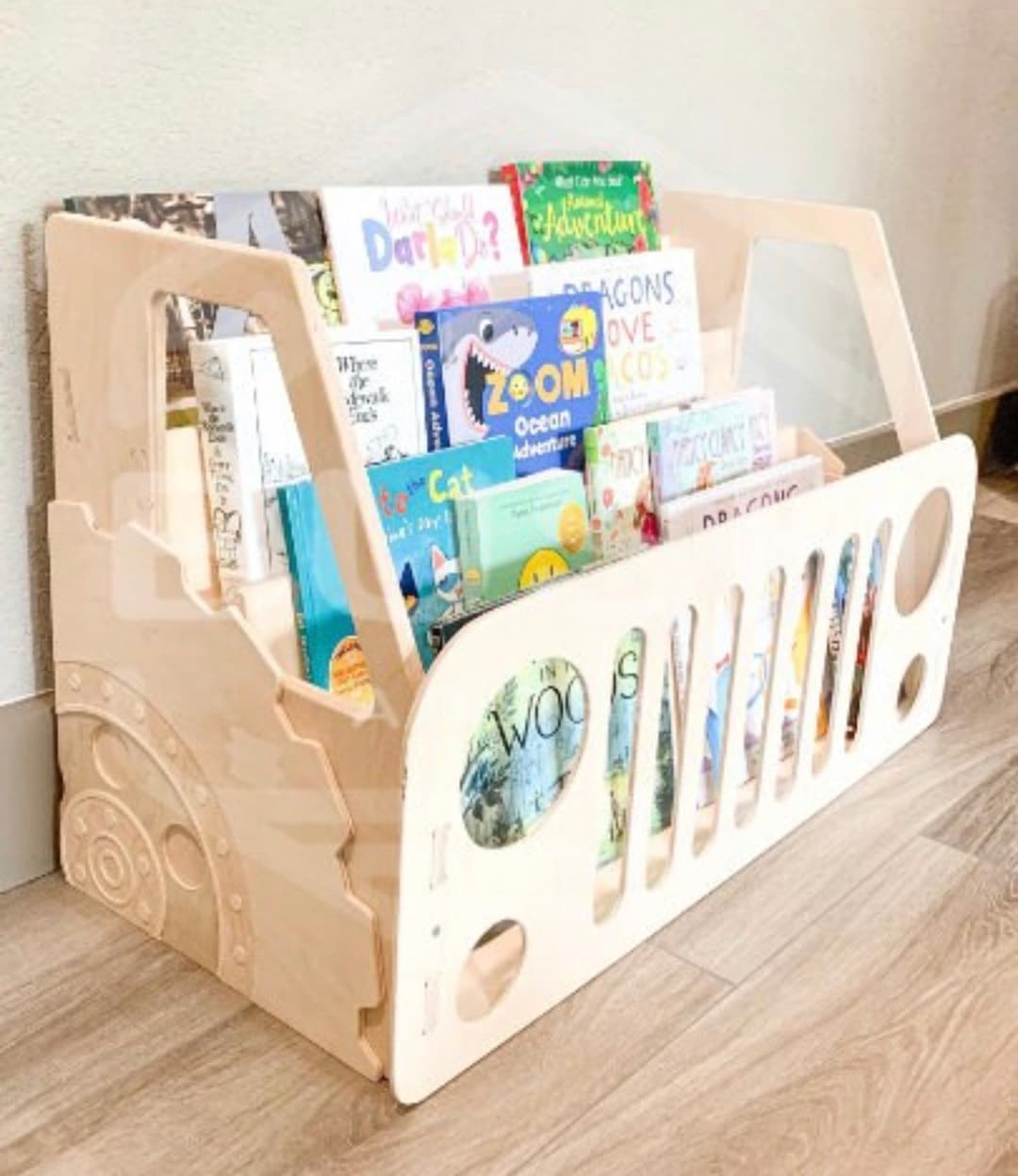 Toddler Car Bookshelf Montessori Bookshelf Toddler Bookcase Montessori ...