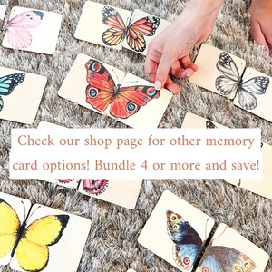 Montessori Wooden Butterfly Game - Butterfly Memory Cards - Memory Game ...