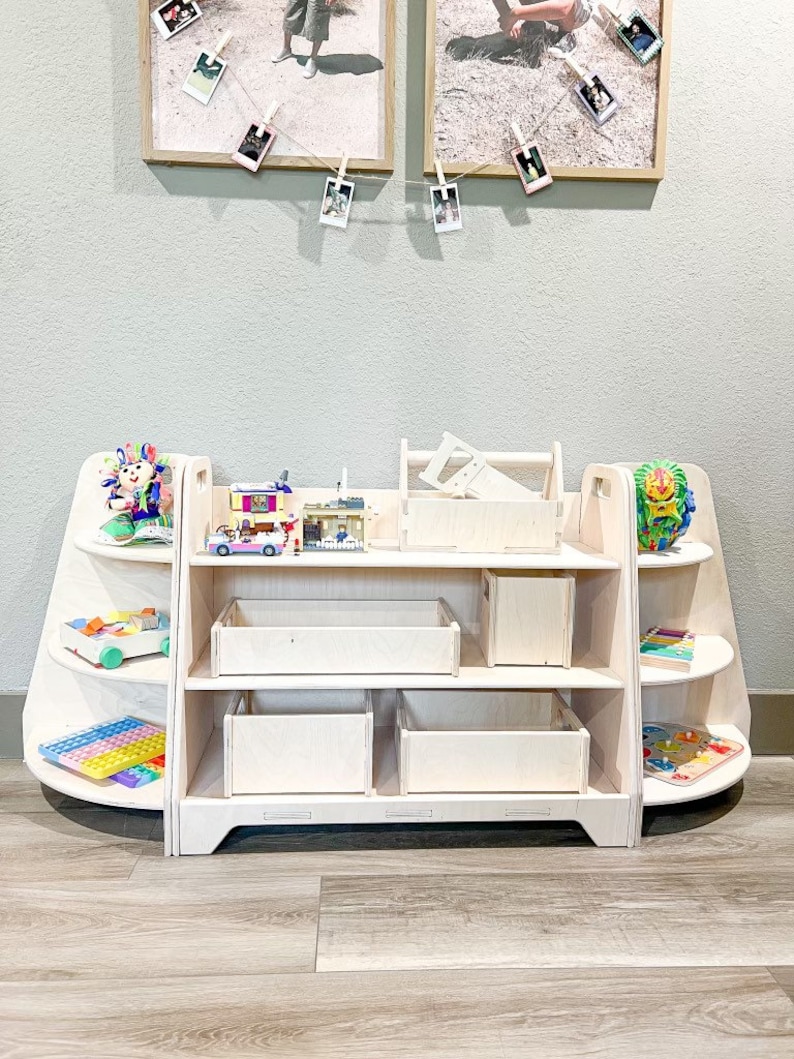 SHEA Montessori Corner Toy Shelfs Set of 2 Toddler Toy | Etsy