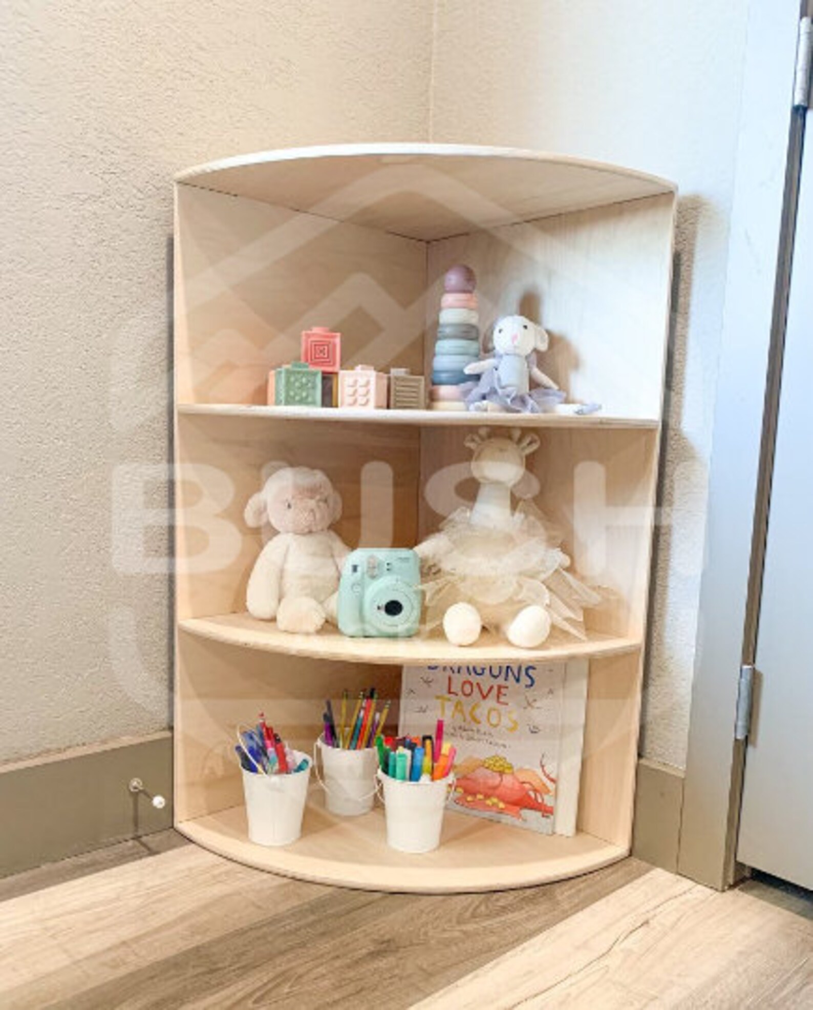 SCARLET Montessori Toy Shelf Toddler Corner Toy Shelf | Etsy