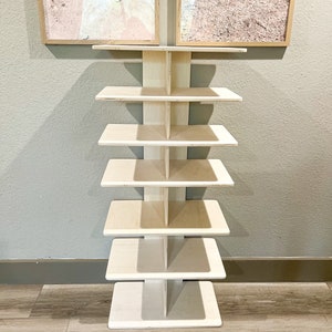 Shoe Tower Minimalist Design Wooden Shoe Rack Closet Organizer Wood ...