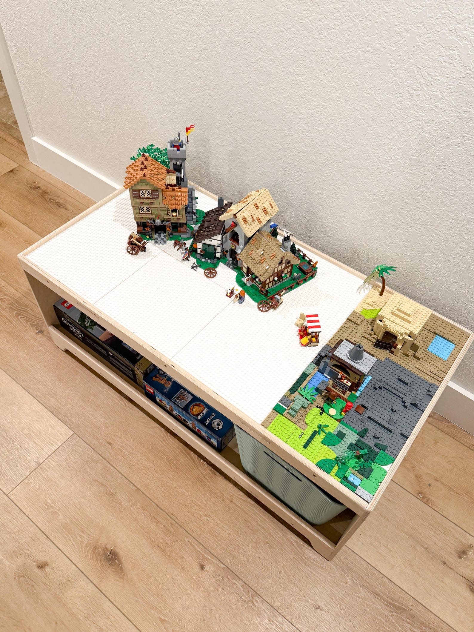 Building Block Storage STEM Toy Organizer Building Block Table for Kids ...