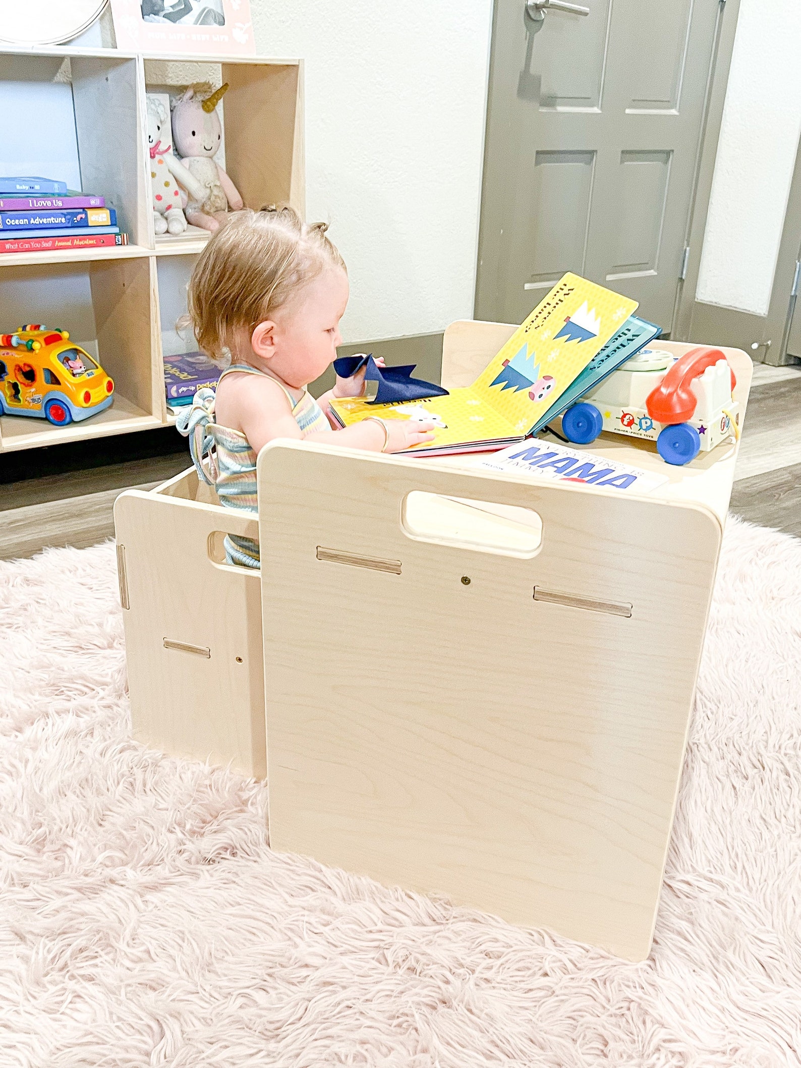 Montessori Toddler Desk – Solid Baltic Birch Kids Furniture MARLEY - Etsy