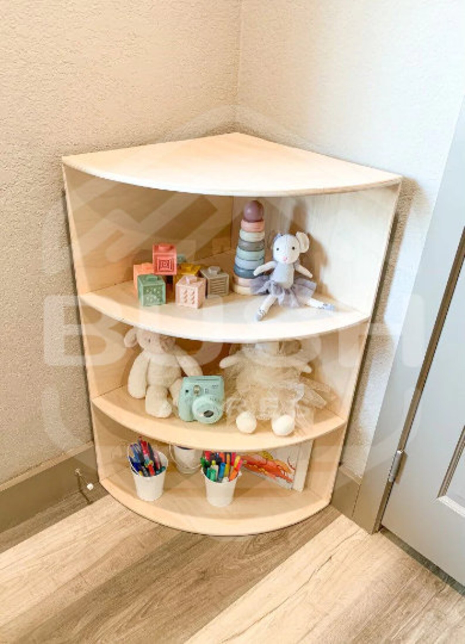 SCARLET Montessori Toy Shelf Toddler Corner Toy Shelf - Etsy