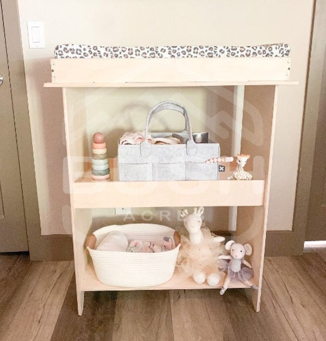 SILVIA Montessori Wooden Baby Changing Station Diaper Changing ...